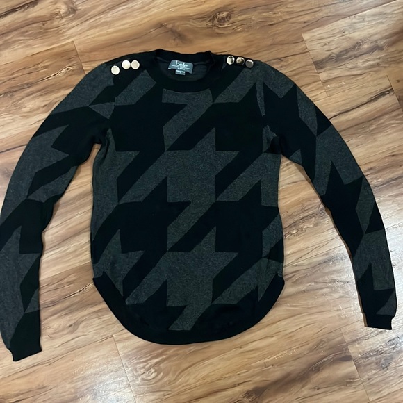 Belldini | Sweaters | Belle By Belldini Black And Gray Houndstooth ...